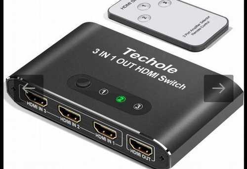 Переключатель hdmi Techole HS301 switch адаптер