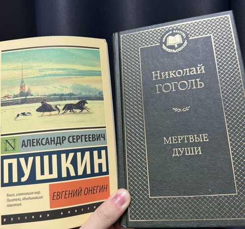 Книги *Евгений Онегин* и *Мертвые души*