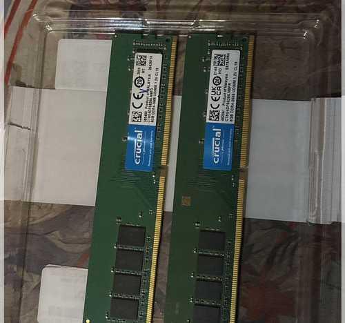 Оперативная память ddr4 8gb crucial(2 штуки)