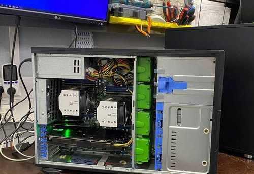 Сервер Supermicro 2*Xeon Gold 24 ядра 3.2Ггц 256Гб