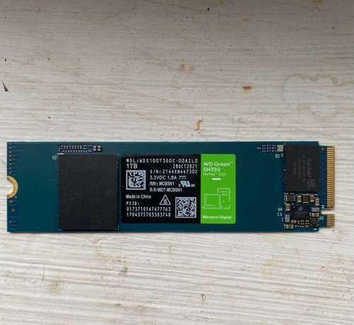 Ssd m2 nvme 1tb WD Green sn350