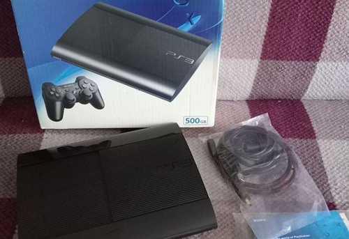 Sony PS3 super slim(500гб) +игры и геймпад