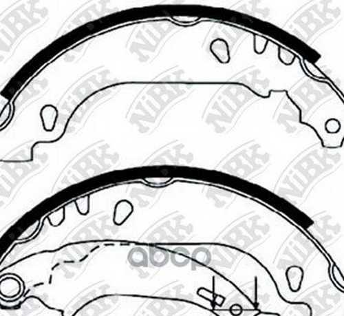 Колодки тормозные барабанные зад FN0556 NiBK