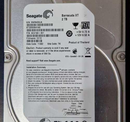 Жёсткий диск HDD Seagate 2тб 3.5