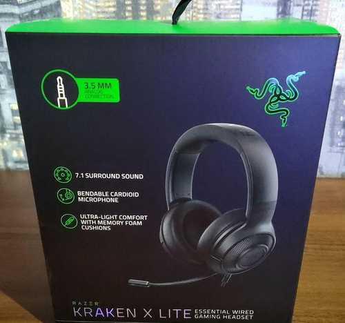 Игровые наушники razer kraken x lite