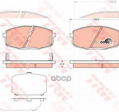 Колодки тормозные дисковые перед KIA CEE'D