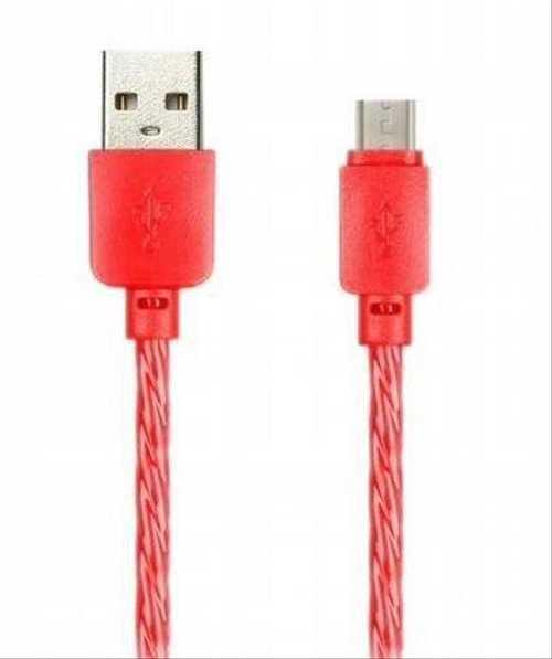 Кабель Smartbuy USB - micro USB, silicone, красный