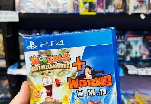 Worms Battleground + Worms W.M.D. Ps4 новый