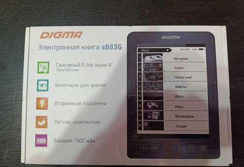 Электронная книга Digma s683G, сенсорная, новая