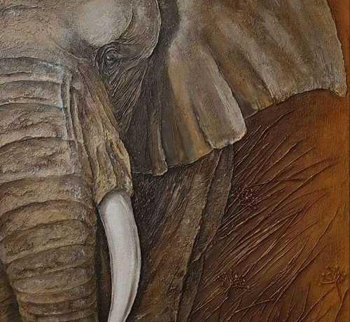 Картина Слон, текстурная картина