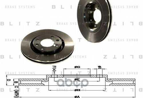 Диск тормозной передний вентилируемый citroen C