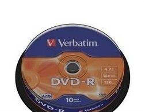 Verbatim Диски DVD-R 4.7Gb 16х, 10 шт, Cake Box (4