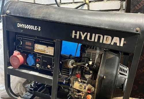 Дизельный генератор Hyundai DHY-6000 LE-3, 5,5 кВт