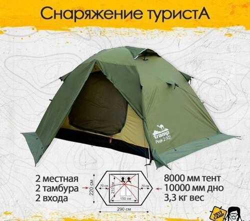 Палатка Tramp Peak 2 v2 двухместная прокат