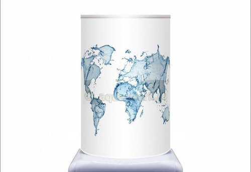 Чехол на бутыль 19л. Карта мира для кулера