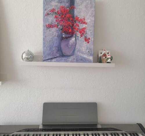 Картина маслом на холсте цветы в вазе