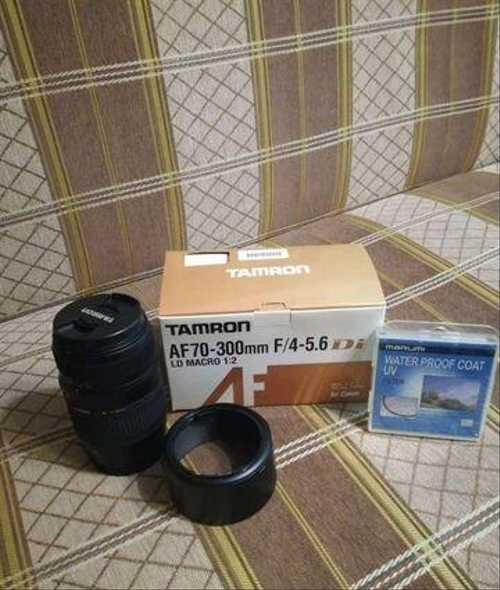 Объектив Tamron AF70-300 mm F/4-5.6 di+фильтр