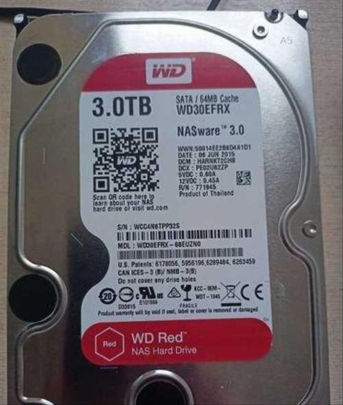 Жесткий диск WD Red 3tb 4tb NASware 3.0