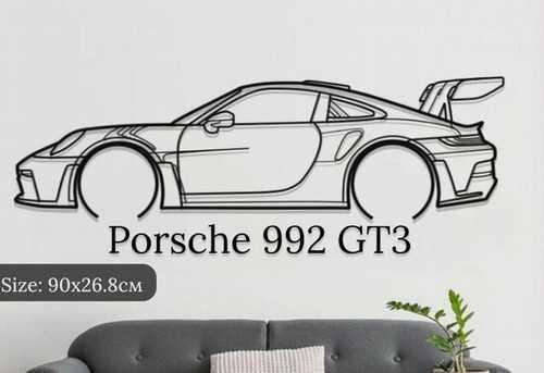 Металлический силуэт Porshe 911 GT3RS