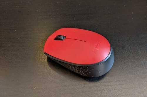 Компактная мышь беспроводная Logitech M171 красная