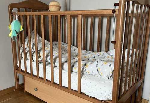 Детская кровать для новорожденных Березка