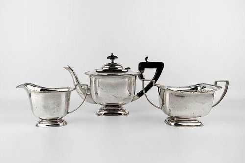 Чайное трио, Англия, серебрение, 1900-1930 гг