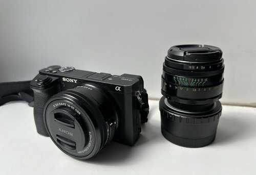 Sony a6500 kit 16-50 + Helios 44-2, 58mm, F2