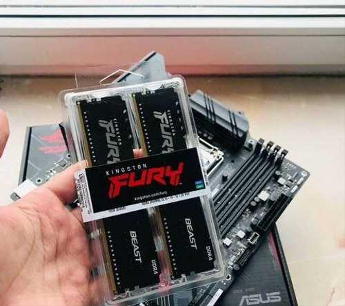 Оперативная память DDR4 Kingston fury Beast 16Gb