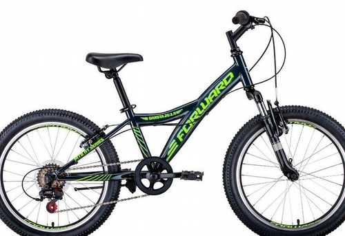 Велосипед Forward dakota 20 2.0 (2021) чёрно-зелён