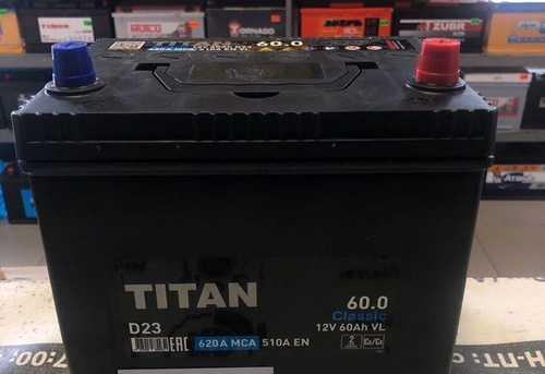 Аккумулятор 60 Ач Titan Classic (65D23L) о. п. ази
