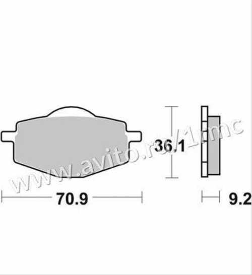 Тормозные колодки YBR 125, XT 225 Serrow