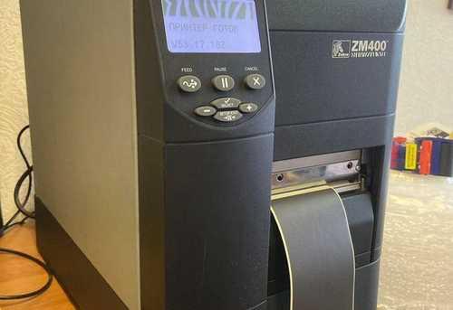 Принтер для печати штрих кода Zebra ZM400 300 dpi