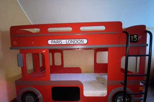 Двухярусная кровать детская «автобус»