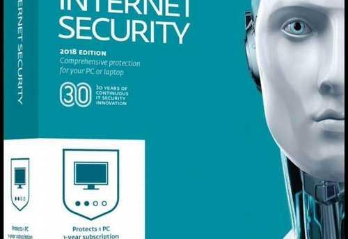 Антивирус eset NOD32 Internet Security, 1пк/1год