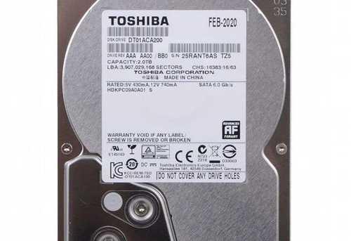 Жёсткий диск 2Тб HDD Toshiba DT01ACA200 2Tb Новый