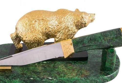 Авторский нож "Медведь" сталь нержавеющая "эи-107
