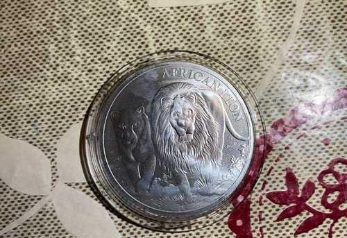 Лев и Львица. Серебро 5000 франков 2016 года