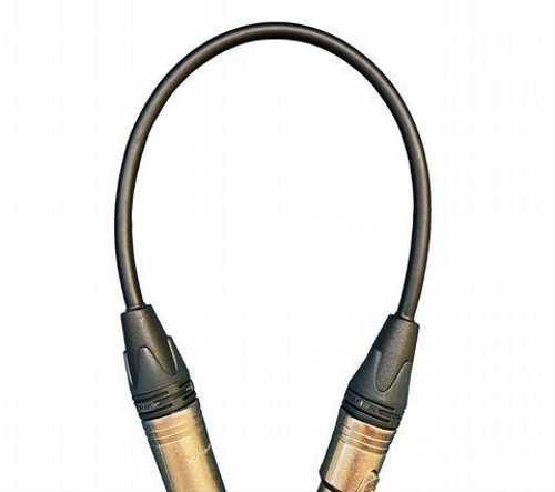 Кабель микрофонный GS-PRO xlr3f-xlr3m (black) 0,5