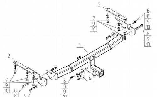 Фаркоп Toyota RAV4 2006- съемное крепление шара