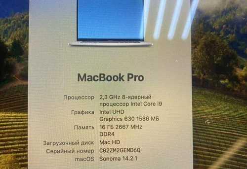 Macbook pro 16 i9