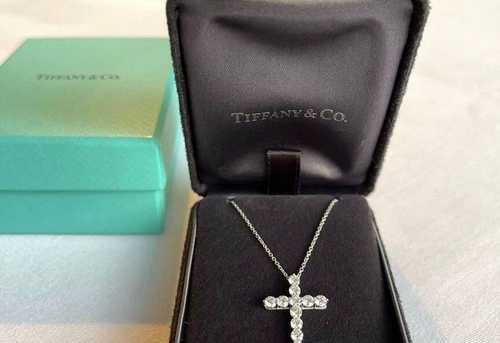 Золотой крест Tiffany 4 гр 1.75 ct