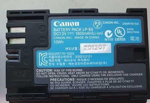 Аккумулятор Canon LP-E6 оригинал 1800 mAh (Li-ion)