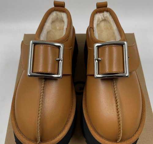 Женские Угги Кожаные UGG x OC Tasman Brown