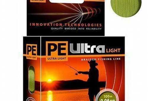 Плетеный шнур PE ultra light Olive 0,04mm 100m