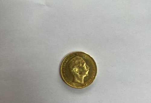 Золотая монета 20 марок wilhelm II