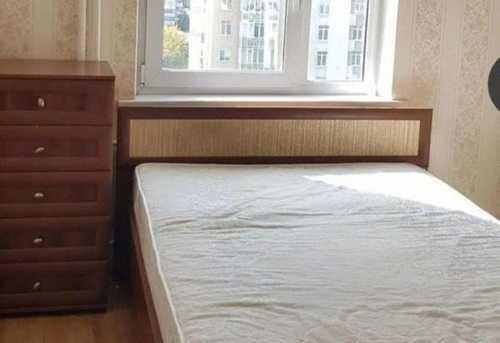 Кровать венге двухспальная без матраса бу