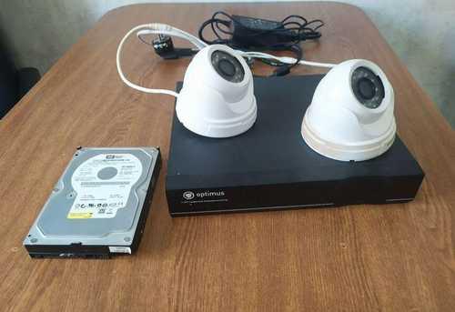 Комплект видеонаблюдения optimus, 2 камеры