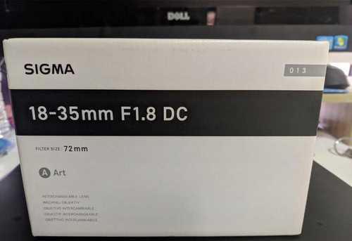 Sigma AF 18-35 mm f/1.8 DC HSM Art Canon