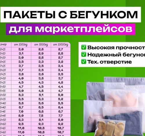Пакеты зип лок с бегунком (зиплок, ziplock)