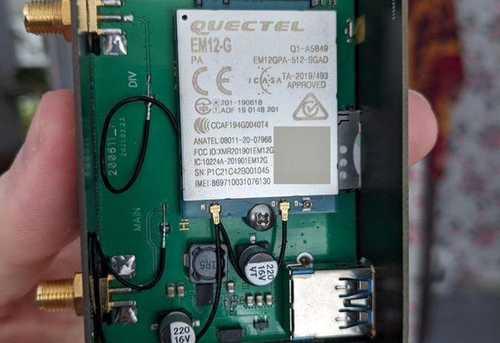 Quectel EM12-G + vertell VT-USB3-M2 с антенной